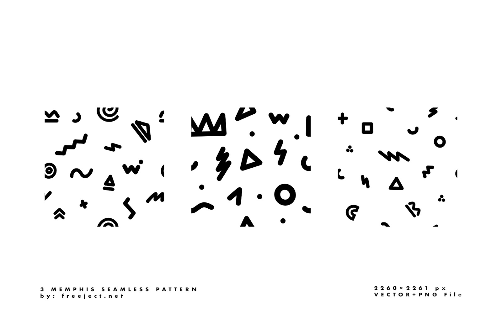 3 Simple Shape Seamless Pattern - Free Download Background- PNG ...