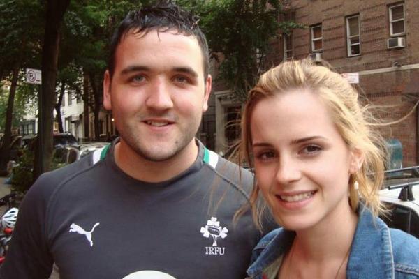 Emma Watson: Emma Watson with a fan in New York - June 2012