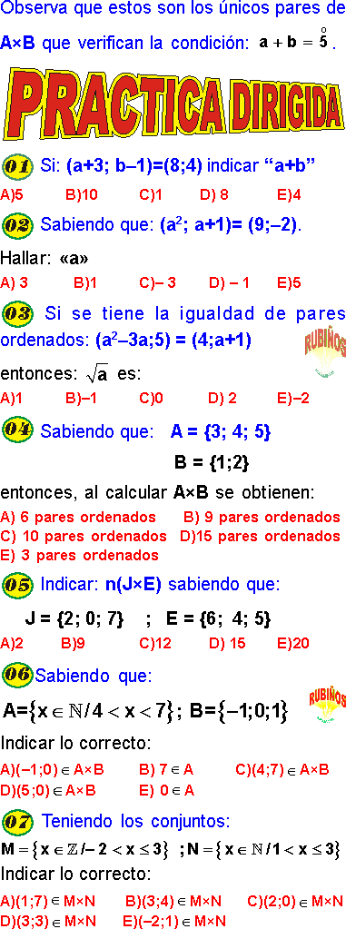 RELACIONES MATEMÁTICAS TEORÍA Y EJERCICIOS RESUELTOS EN PDF