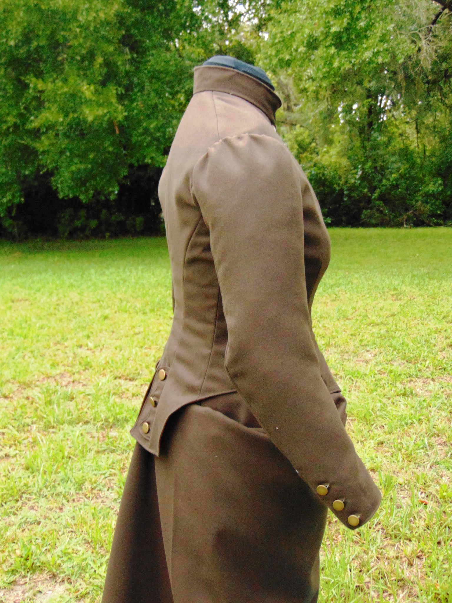 The Antique Sewist: 1880s Riding Habit - Brown wool blend