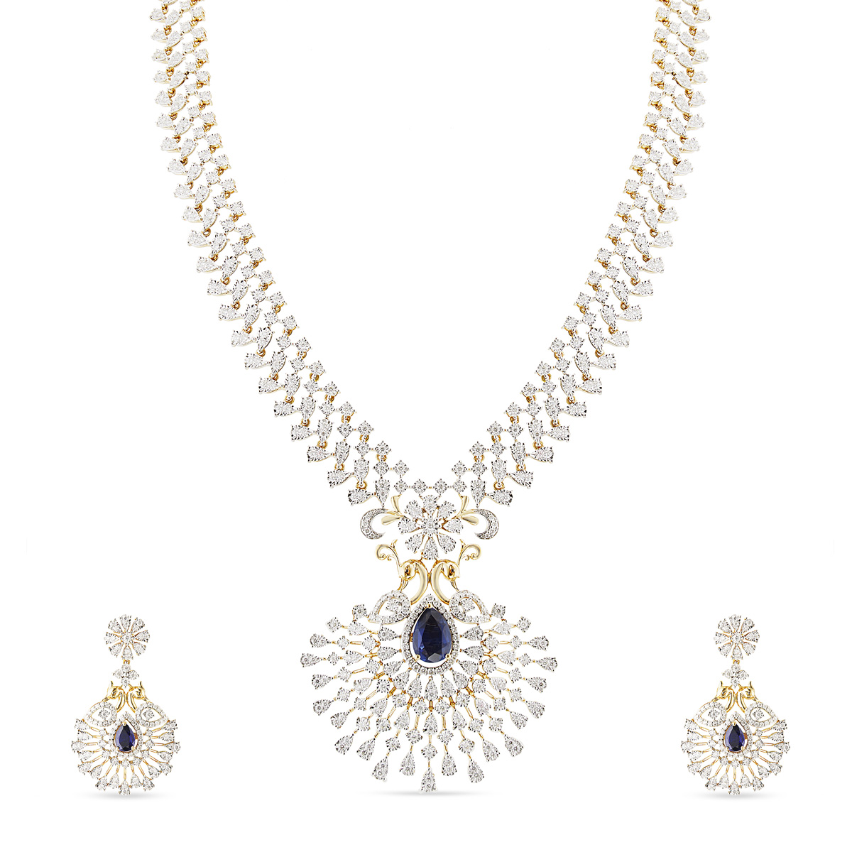 Flashy diamond necklace
