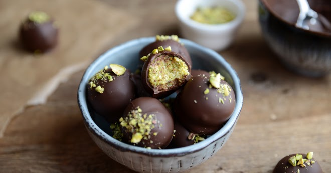 Waffle & Whisk: Pistachio & Coconut Dark Chocolate Covered Bites