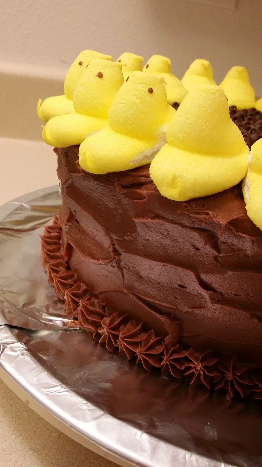 Life with Tootsabella and the Rose: Easter Sunflower Peeps Cake Tutorial