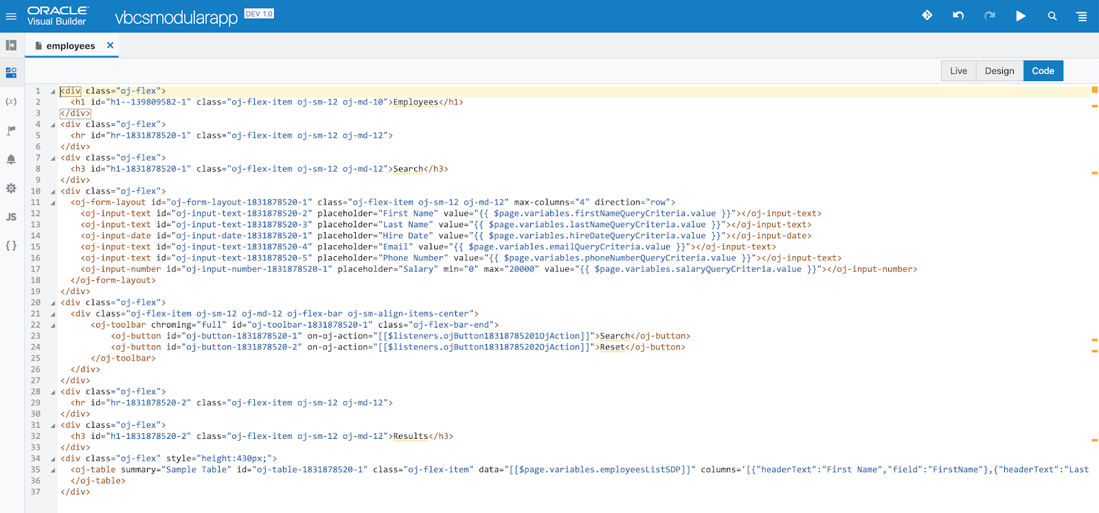 Andrej Baranovskij Blog: Search Form in Oracle Visual Builder based on ...