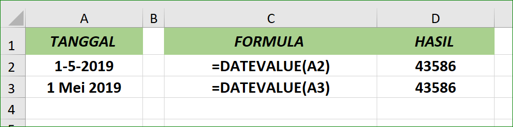Fungsi Excel DATEVALUE - ExcelManiacs