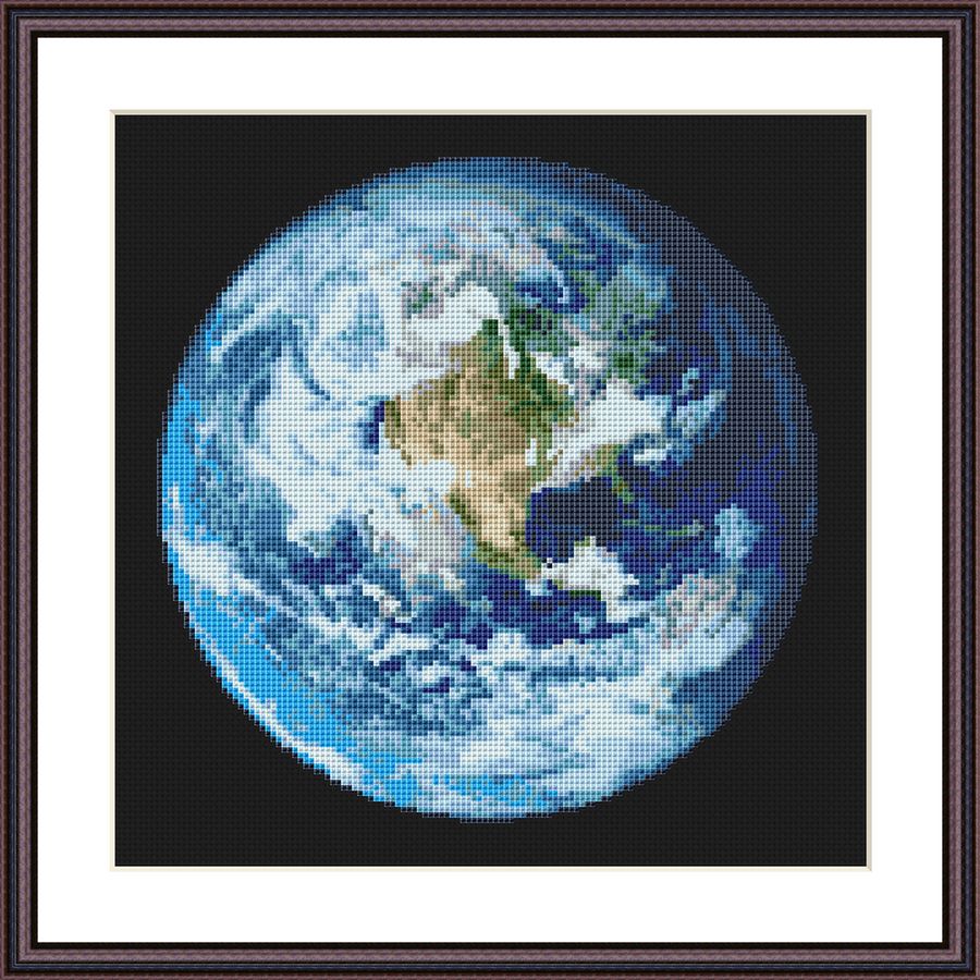 Tango Stitch easy cross stitch designs: Earth planet cross stitch ...