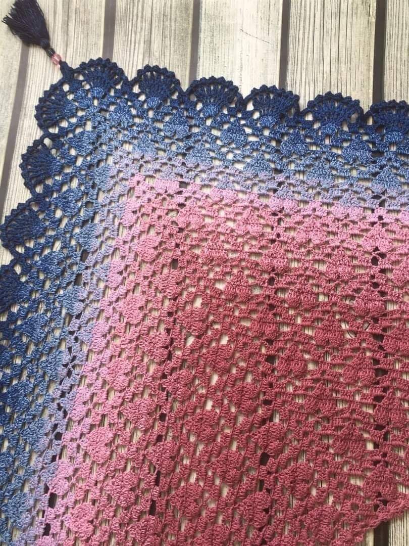 Crochet: Hearts. Shawl