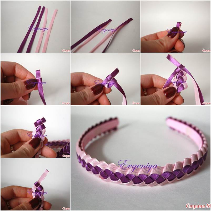 How to Weave Four Strand Braided Ribbon - crazzy craft
