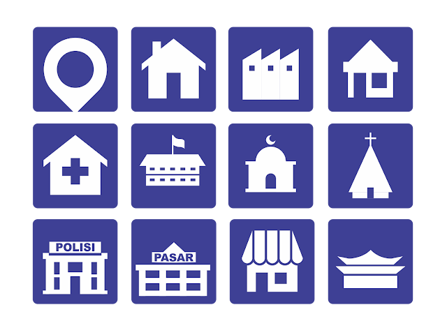 Kumpulan Icon Map dan DenaH Vekor CDR Terbaru - Masvian