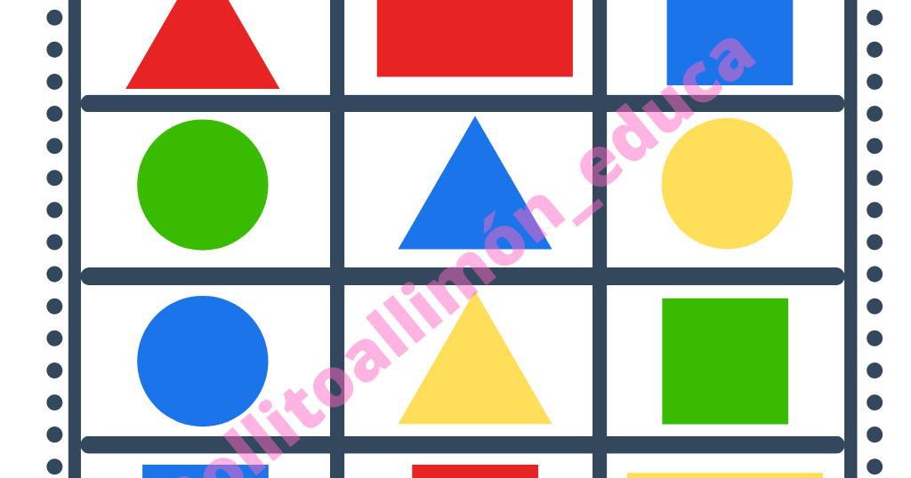 POLLITO AL LIMÓN _ EDUCA: Bingo Formas