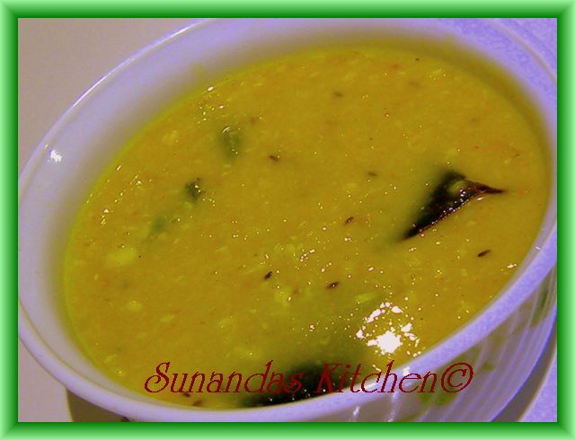 Recipes from Sunanda's Kitchen: Narkel Diye moog dal (Bengali style ...
