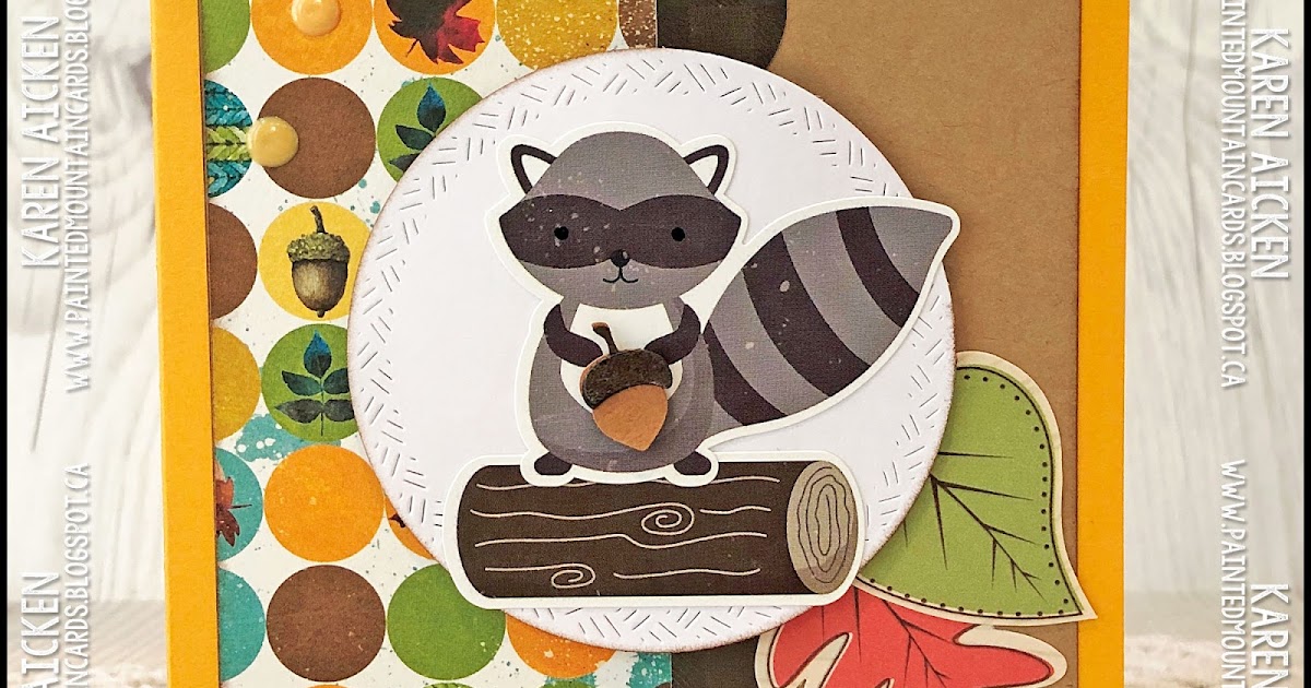 Painted Mountain Cards: Fall Critter Oval Frames Pop Up