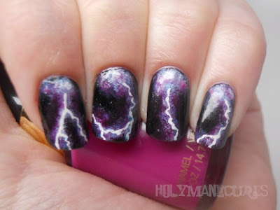 Holy Manicures: Lightning Storm Nails.