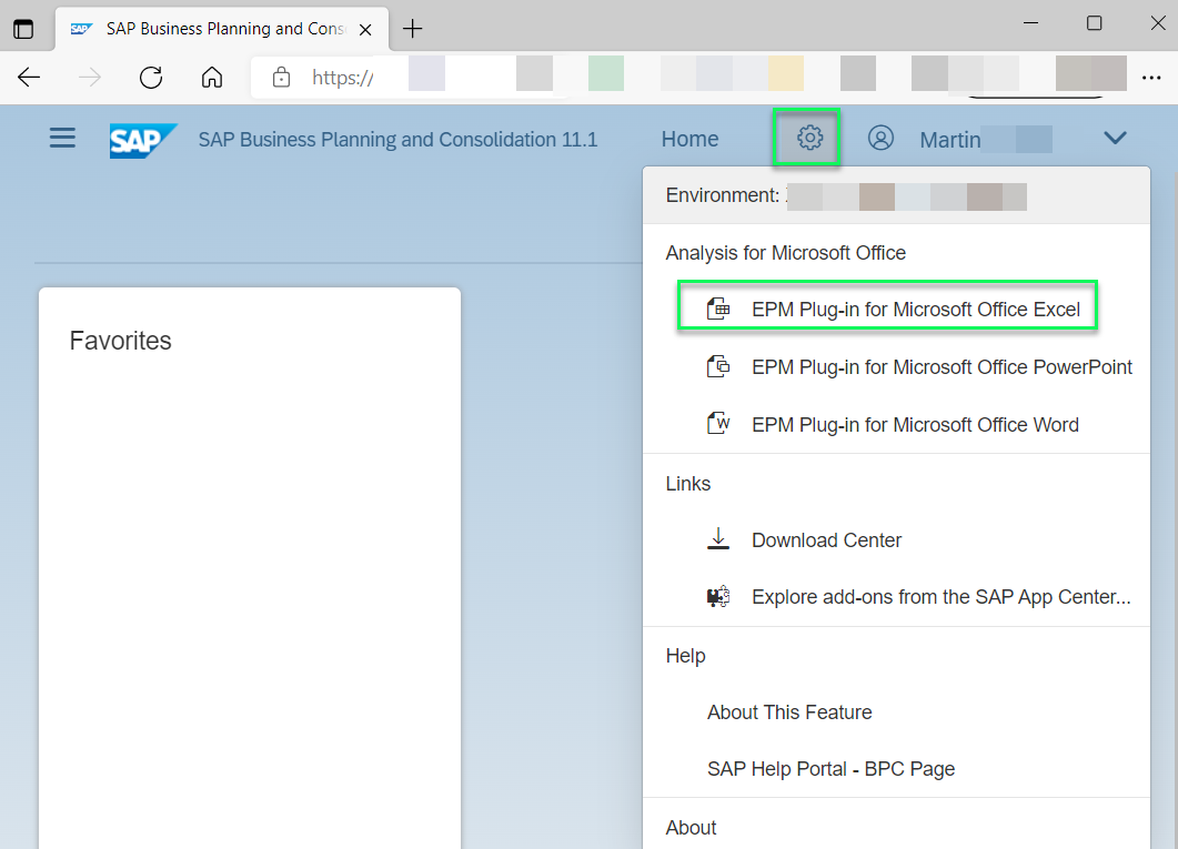Martin Maruskin blog (something about SAP): Logging to SAP BPC Add-in ...