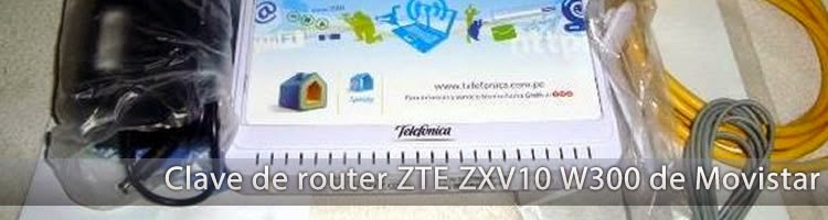 Pass Router ZTE ZXV10 W300 Movistar Perú - Platea21