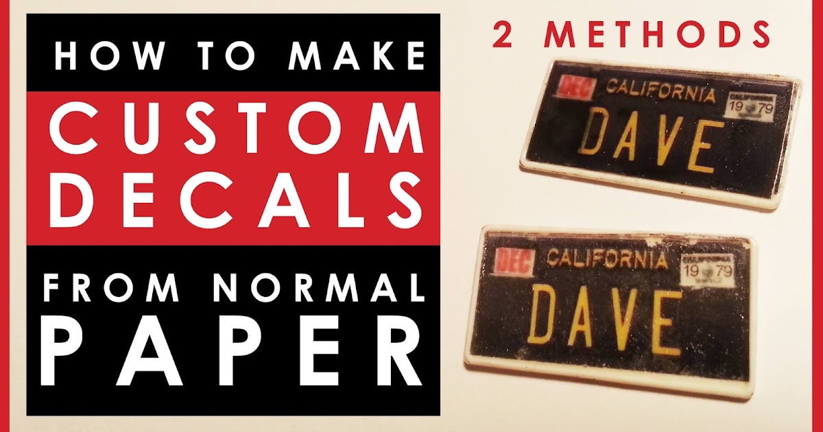 Dave's Model Workshop: New video: How to make custom decals for scale ...