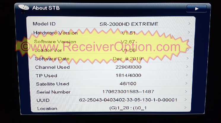 STARSAT SR-2000HD EXTREME RECEIVER NEW SOFTWARE V2.67 - How To Enter Biss key Power vu key And ...