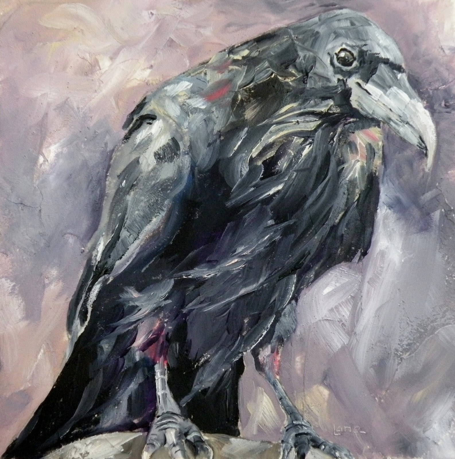 ART FOR LIFE: "RAVEN POSE" ORIGINAL OIL ON TEXTURED PANEL FOR MY ETSY ...