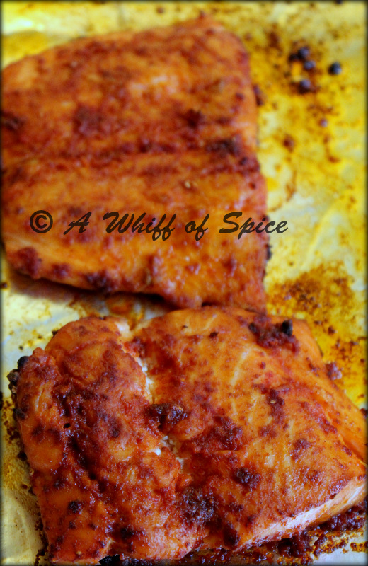 Salmon Dinner with Bulgur Wheat And Tomato Salad