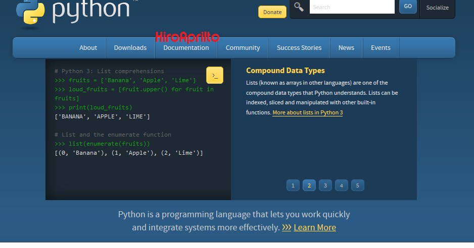 Pengenalan dasaar dan Pengertian Bahasa Pemerograman Python - HIRO APRI ITO | WE STAND WITH YOU