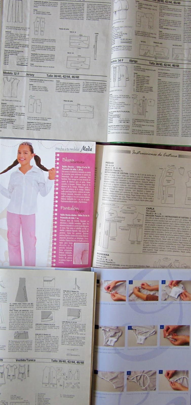Revistas con moldes de costura y patrones comerciales
