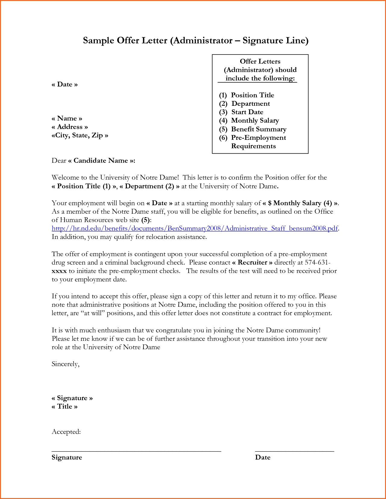 Business Letter Format Two Signatures - Birthday Letter