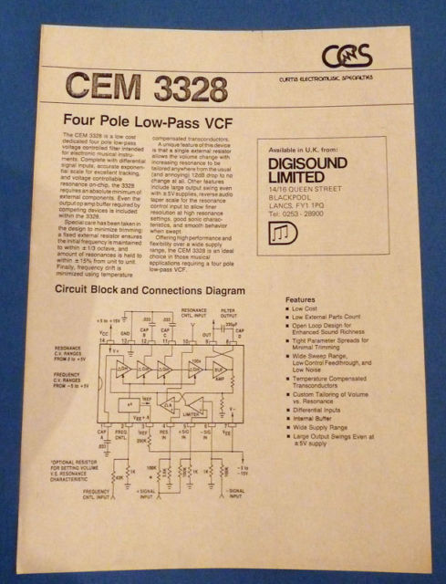 MATRIXSYNTH: CEM Data Sheets
