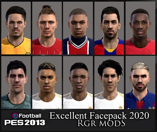 PES 2013 Excellent Facepack By RGR Mods ~ PES PATCH | FIFA MODS | GAMES PC