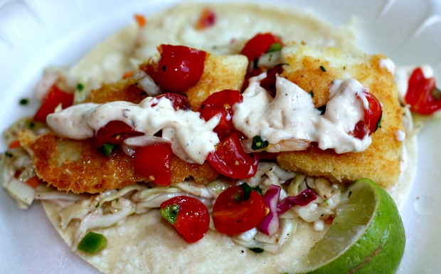Recipes For Divine Living: Panko Crusted Fish Tacos