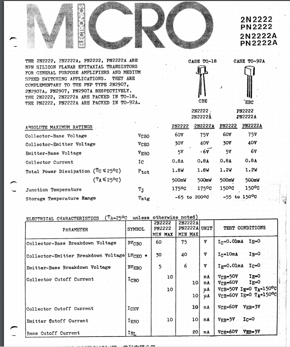 Como Leer El Datasheet De Un Transistor Bjt