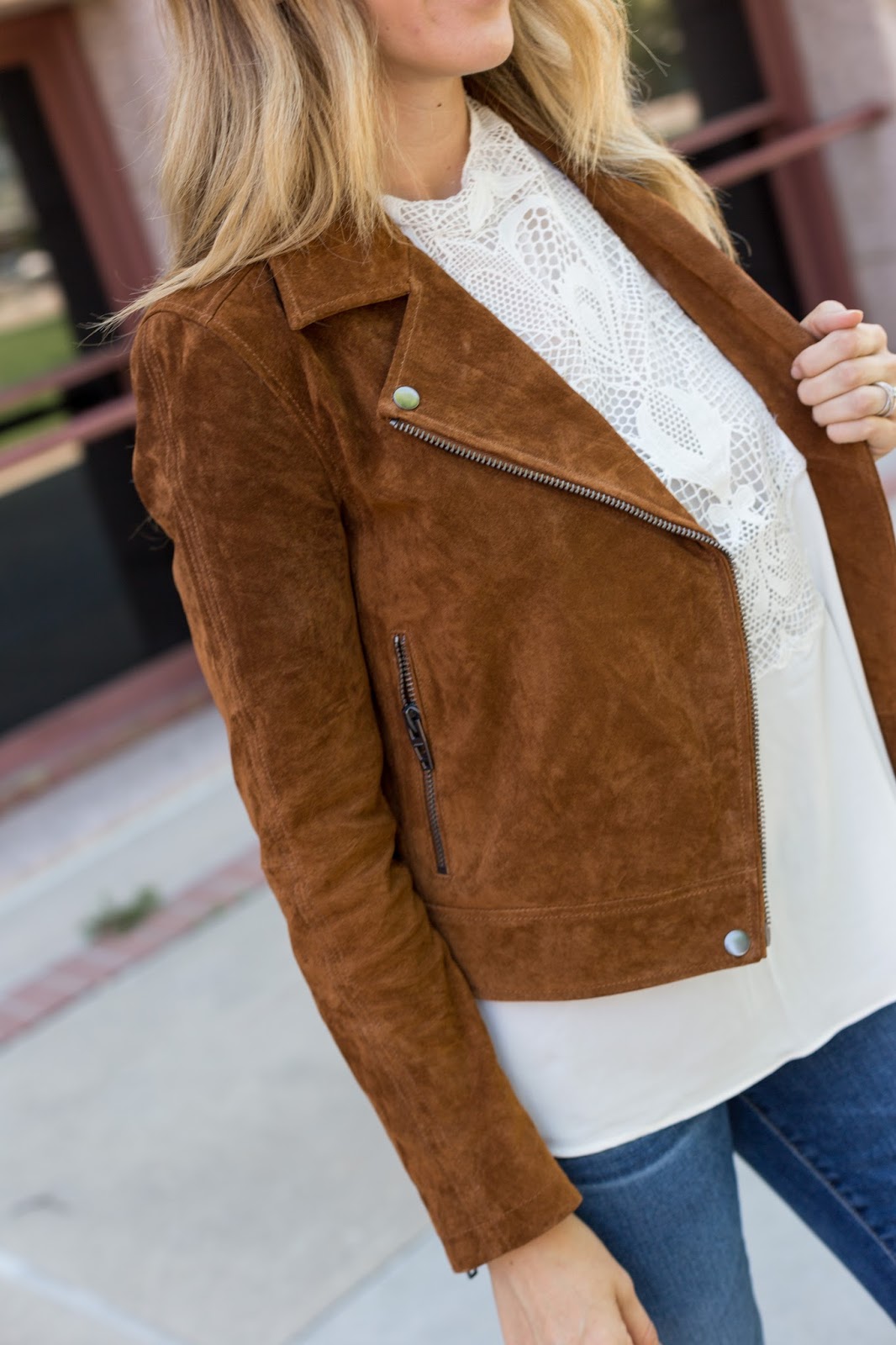 The Must Have Brown Suede Jacket For Fall - Leah Behr