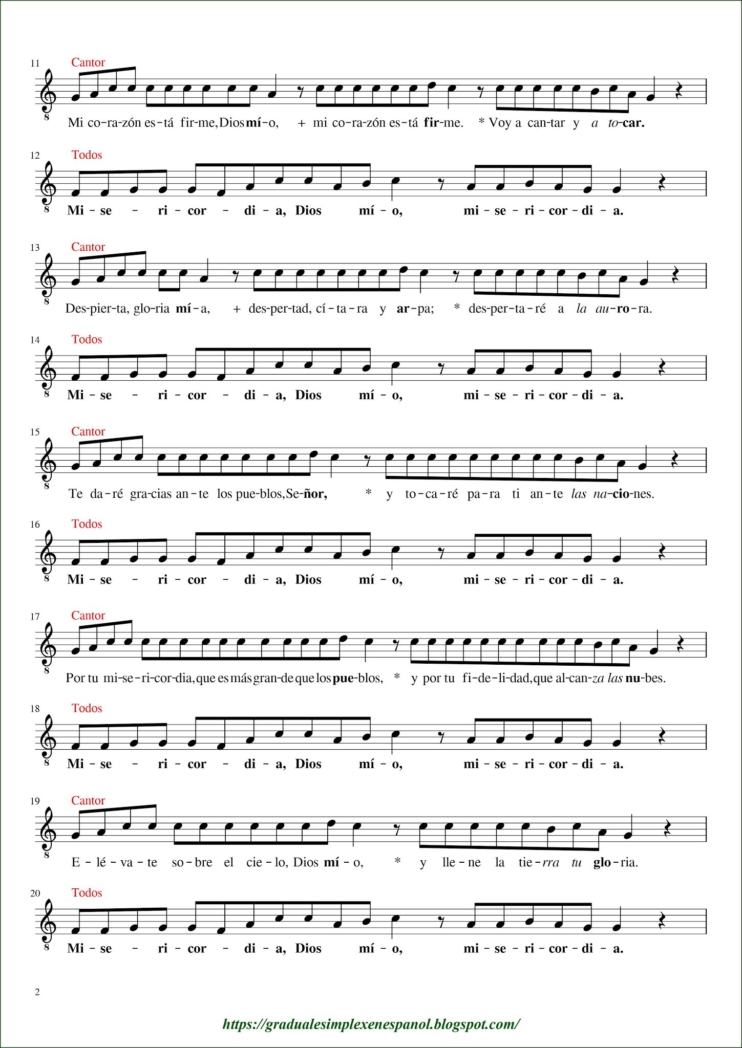 Graduale Simplex en Español: Tiempo de Cuaresma - Miércoles de Ceniza