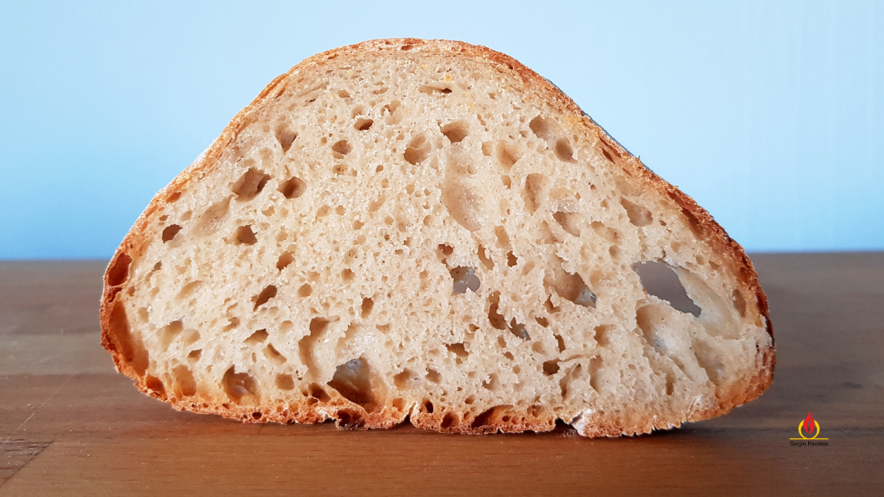Cómo hacer PAN CASERO GALLEGO DE CEA (sin amasar) con masa madre