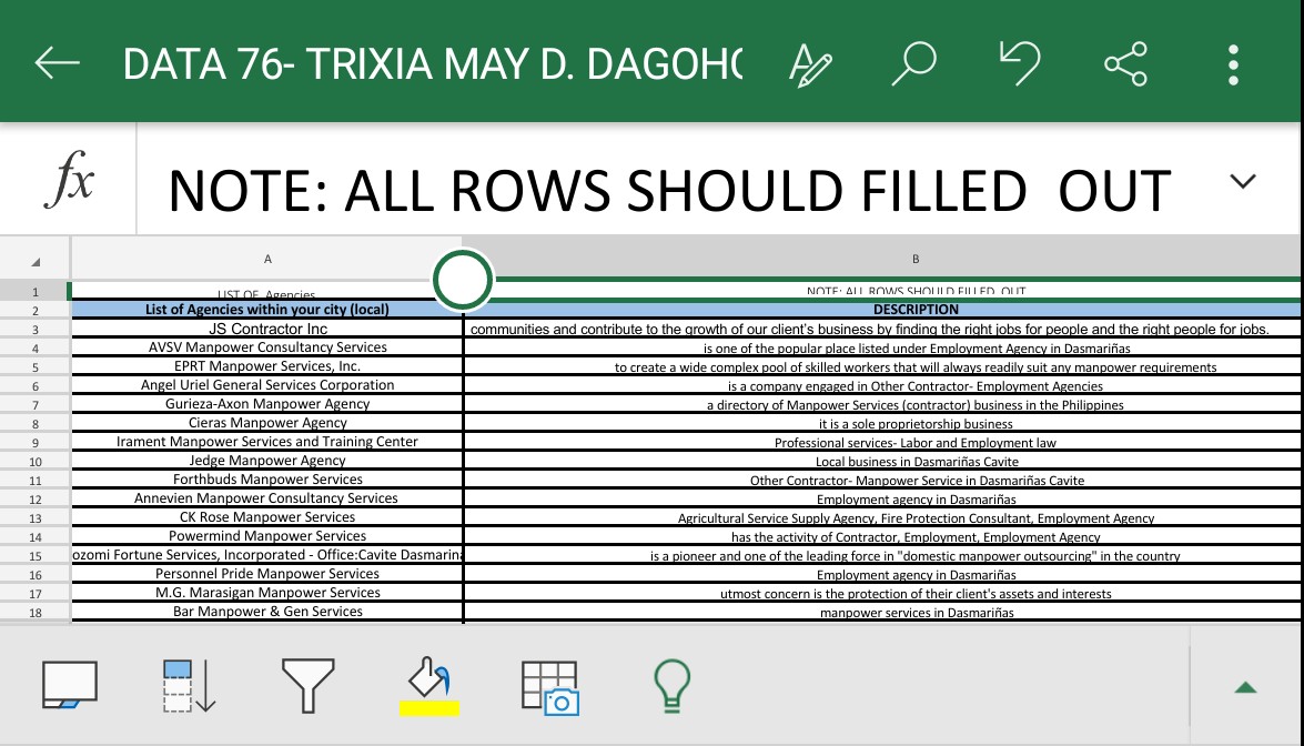 EXCEL DATA ENCODING EDE 2020