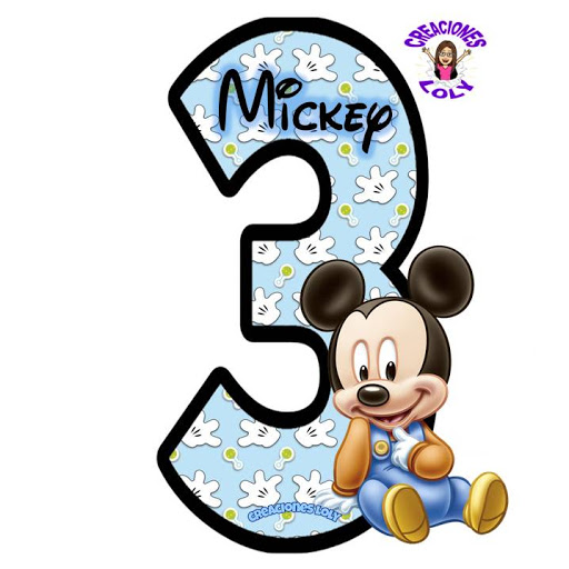 Creaciones Loly: Números Mickey Mouse Bebe