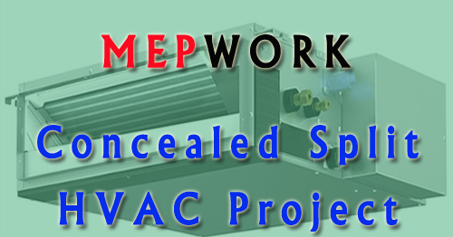 AutoCAD Plans DWG for Concealed Split HVAC Project