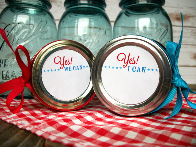 Colorful Adhesive Canning Jar Labels: New vintage style canning jar labels