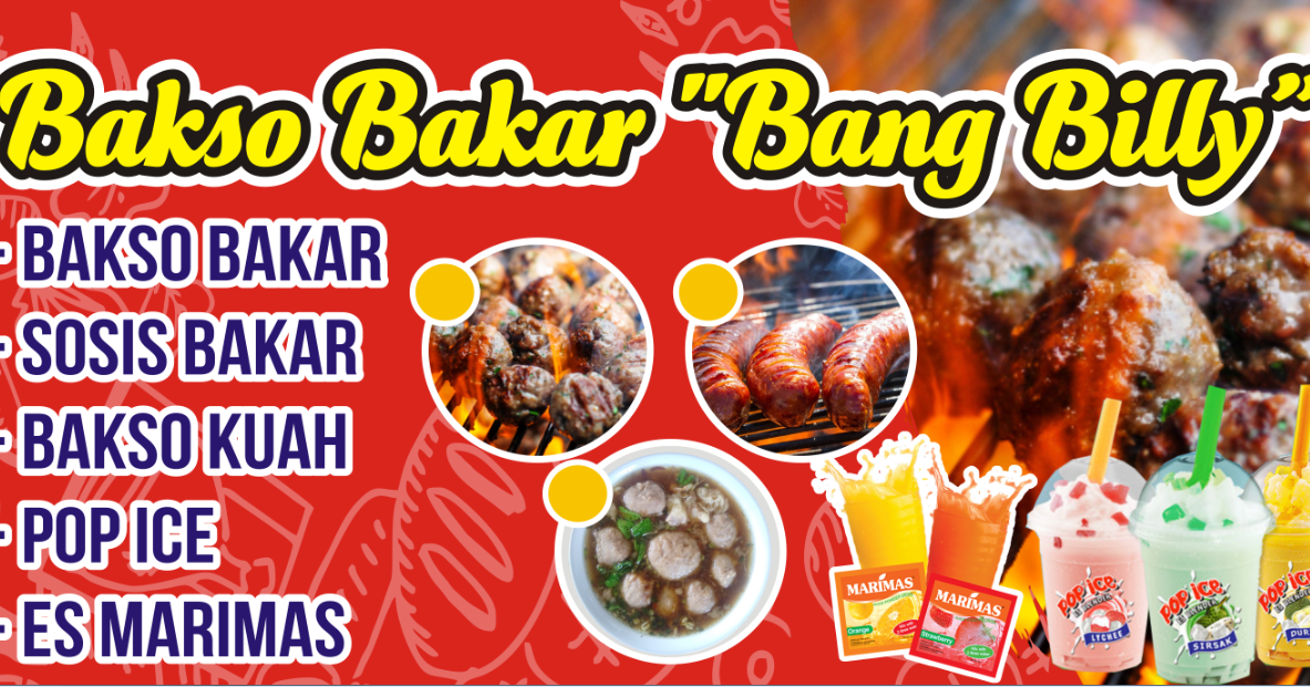 DESAIN BANNER SPANDUK BAKSO BAKAR "BANG BILLY" - YANKA JAYA digital ...