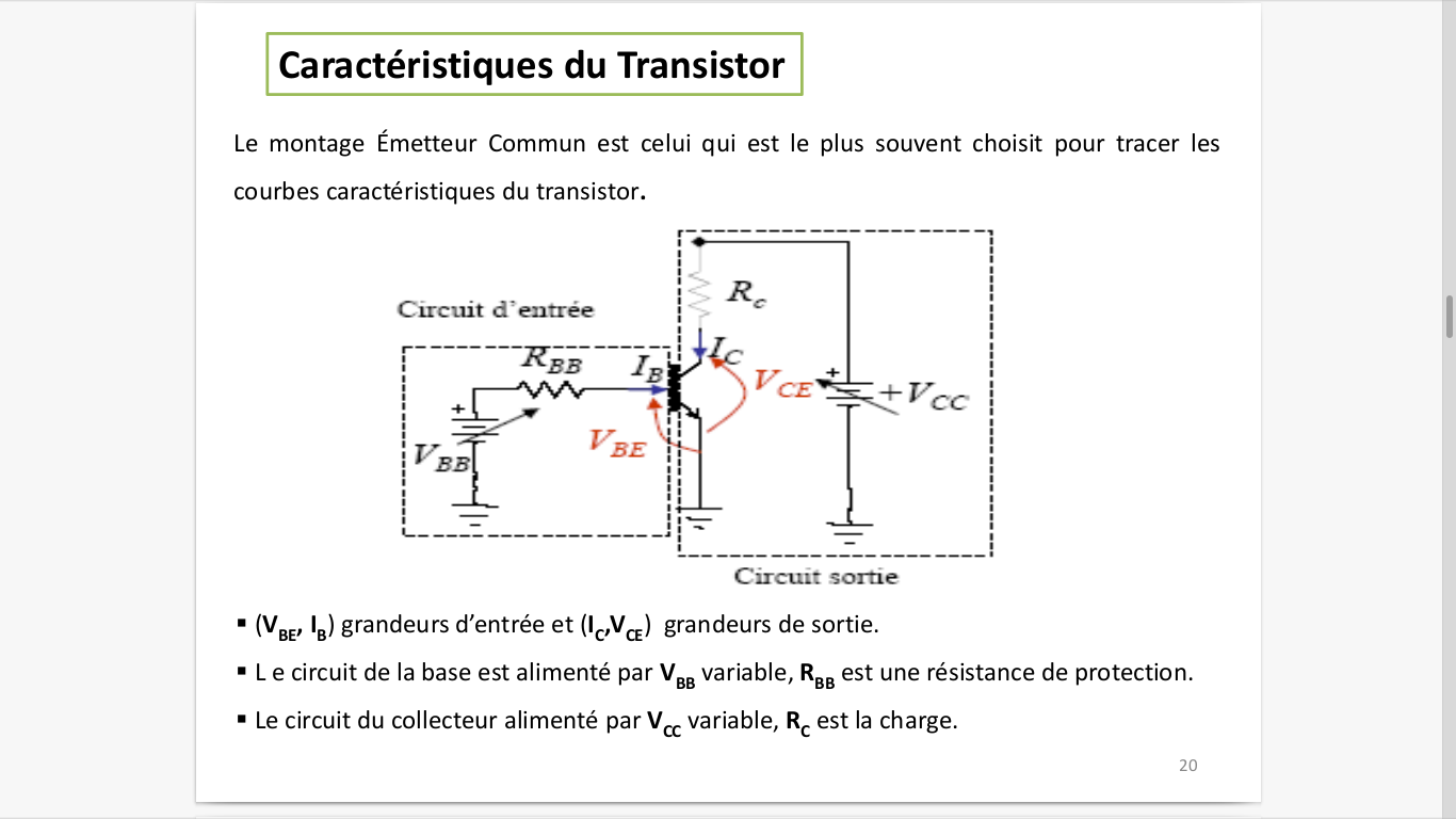 Chapitre 4 : les transistors