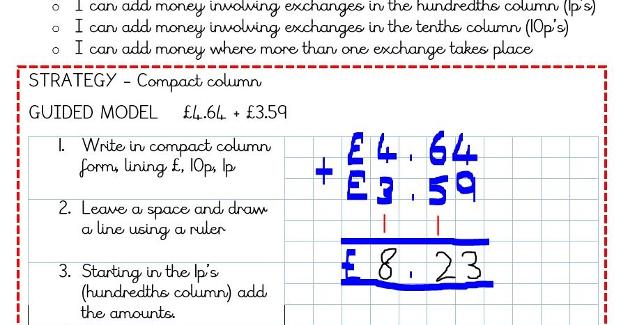 Year 3: 12.05.20 Maths Day 29 - Adding Money Using Compact Column Method