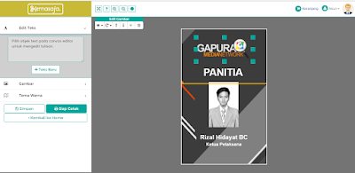 HIDAWA Blogger: Membuat Desain ID Card Online Dengan Mudah dan Praktis