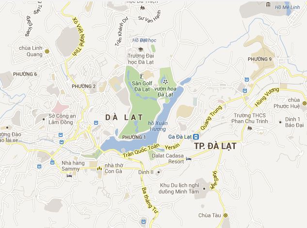 Dalat tourist map | Dalat Vietnam tourist maps