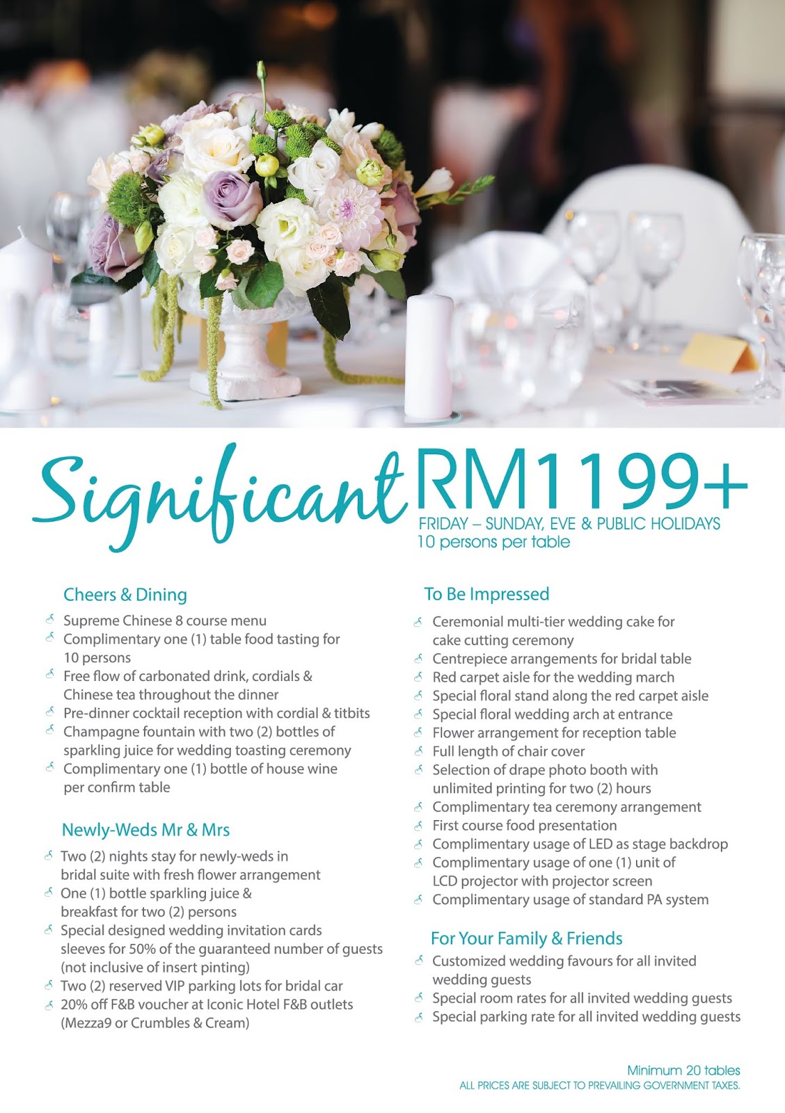 Iconic Hotel Penang introducing their new Wedding and Corporate Package ...