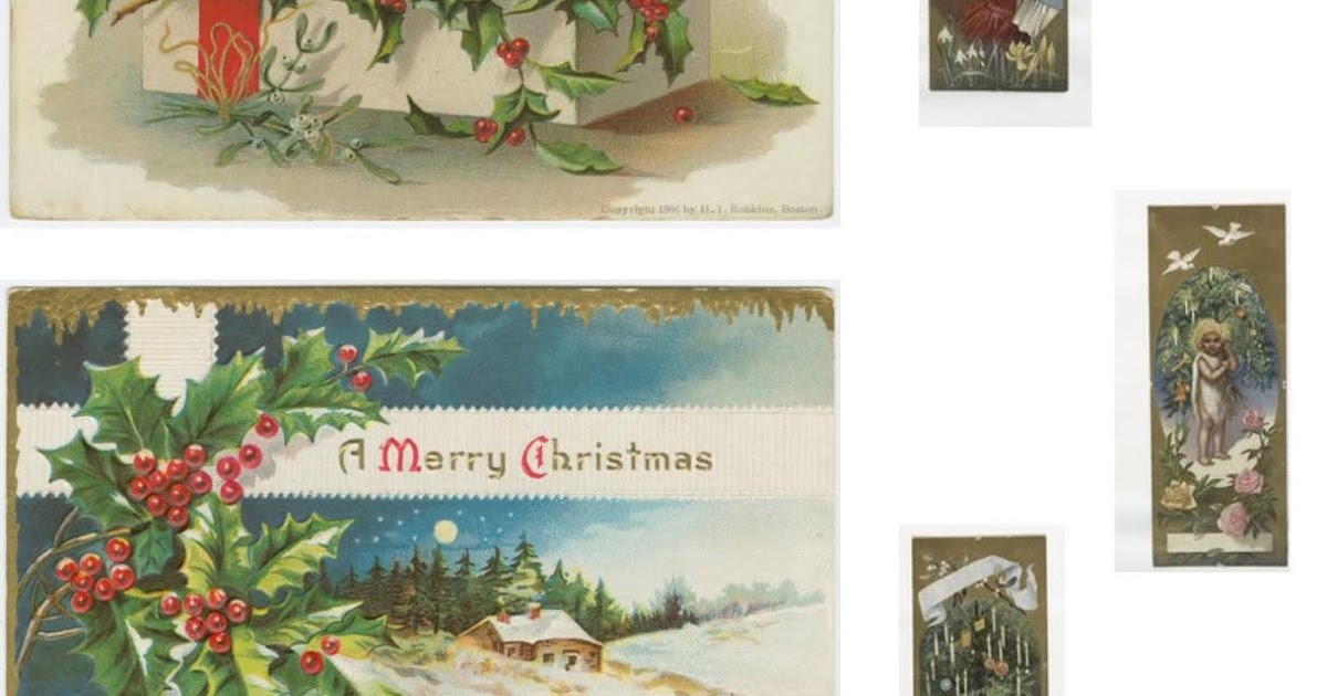 Free Printable Christmas Postcards for Your Junk Journal, Scrapbook ...