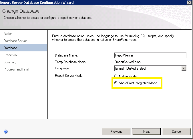 Amardeep Singh's SharePoint Blog: Switching from SSRS Native Mode to SharePoint Integrated Mode
