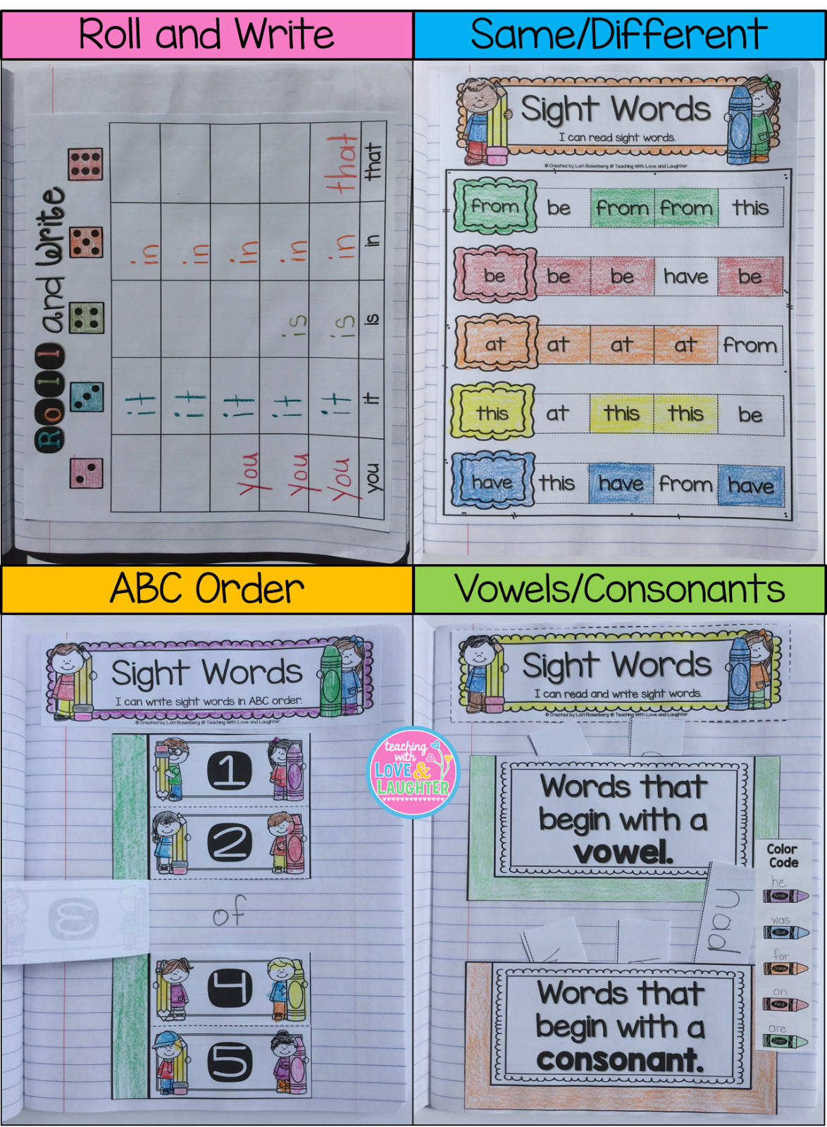 Teaching With Love and Laughter: Fry Word Interactive Notebooks {Editable}