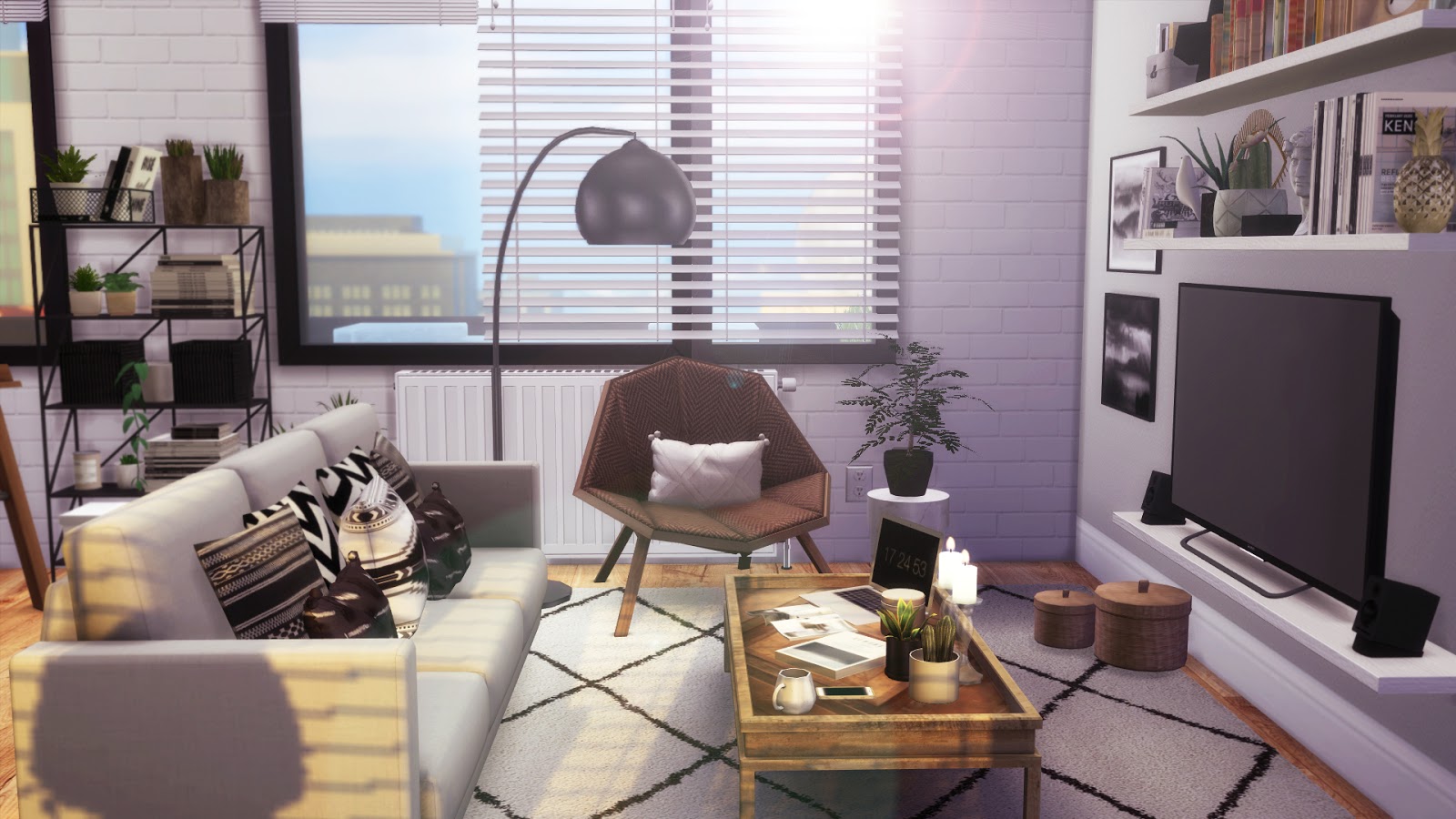 SIMS 4 - REALISTIC INSTA STYLE MODERN APARTMENT DL + CC - Bárbara Sims