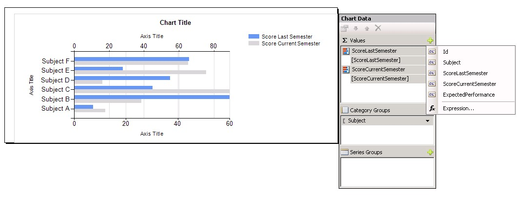 Queries: Generate semitransparent Stacked Range bar chart