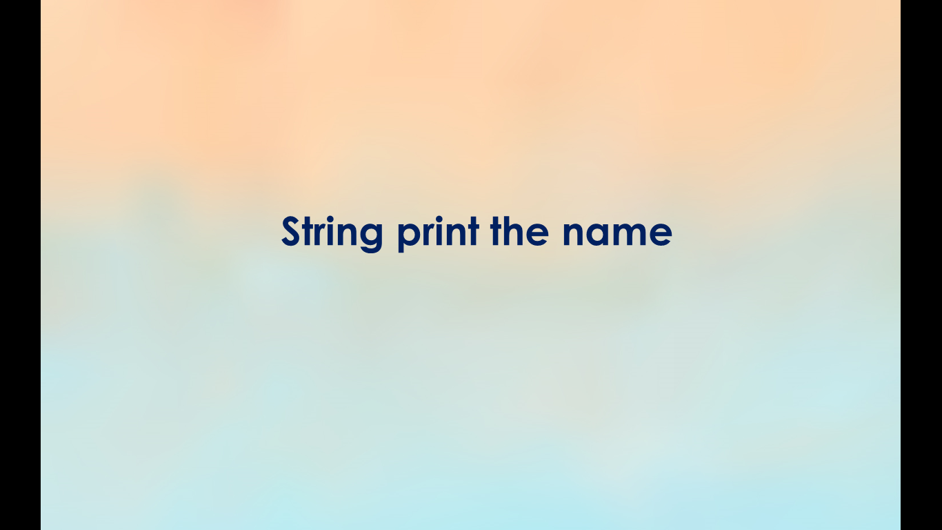 string print the name - Cprograms