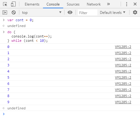 JS - Estruturas de repetição - do / while